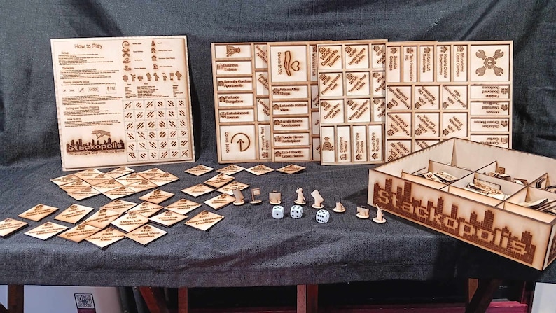 Stackopolis Laser Cut Board Game SVG Digital Download | Strategic City ...