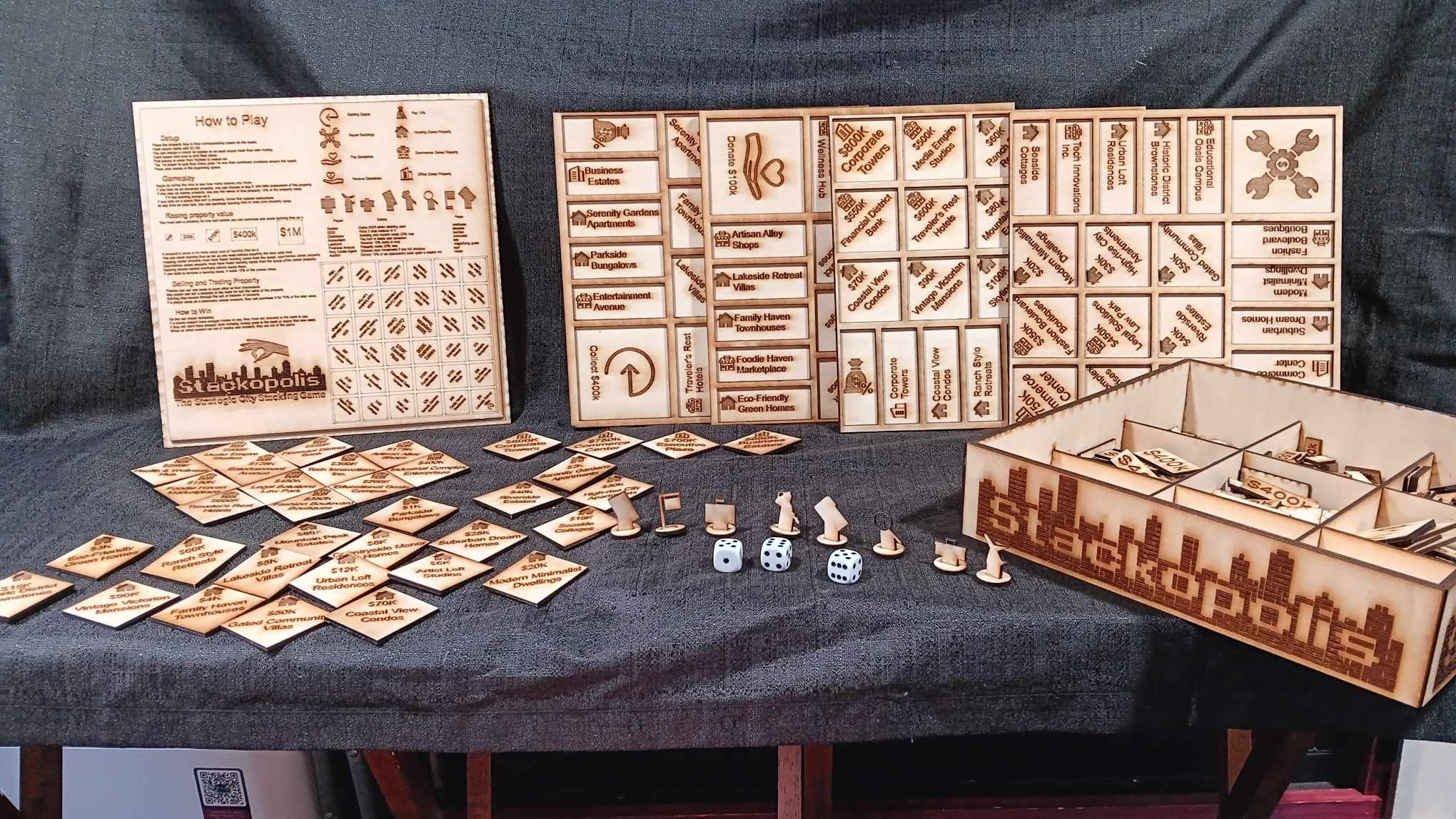 Stackopolis Laser Cut Board Game SVG Digital Download | Strategic City ...