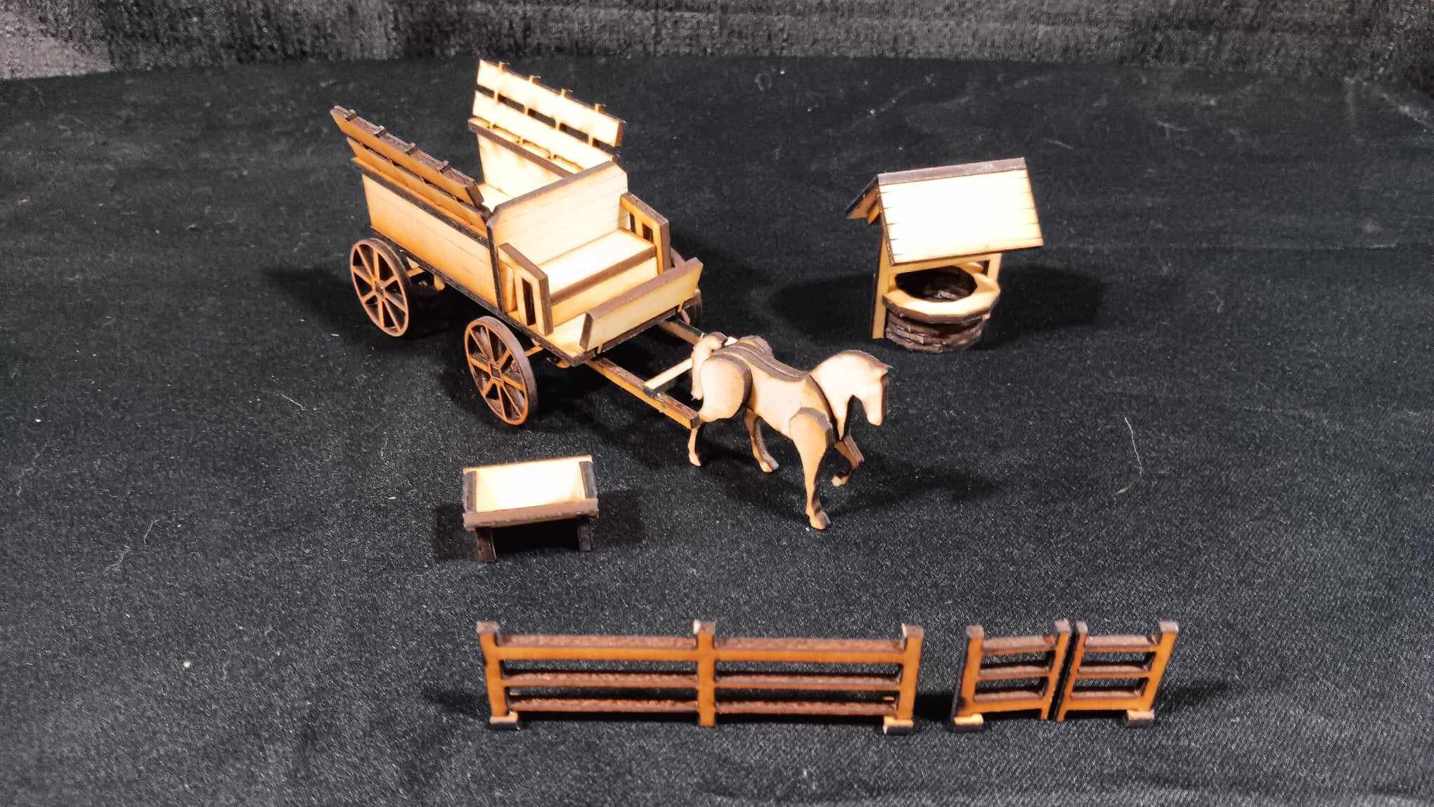 28mm Medieval Farm Miniatures: Laser Cut Barn, Windmill, Wheel (SVG ...