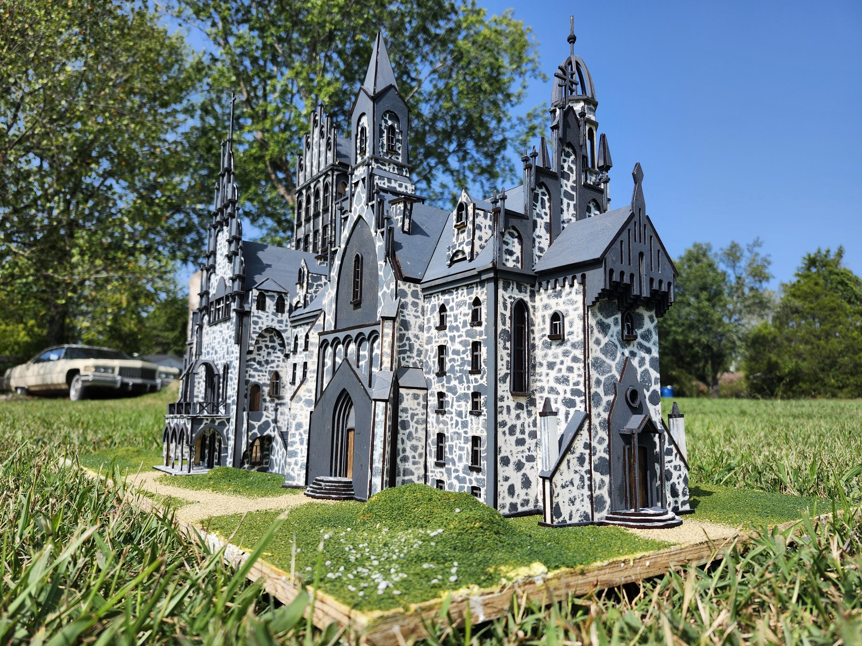 Laser Cut Gothic Castle Model SVG: 28mm Scale DIY Kit With Stonework ...