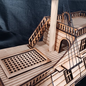 Sailing Ship Laser Cut Model Plans, 28mm Scale Galleon (digital ...