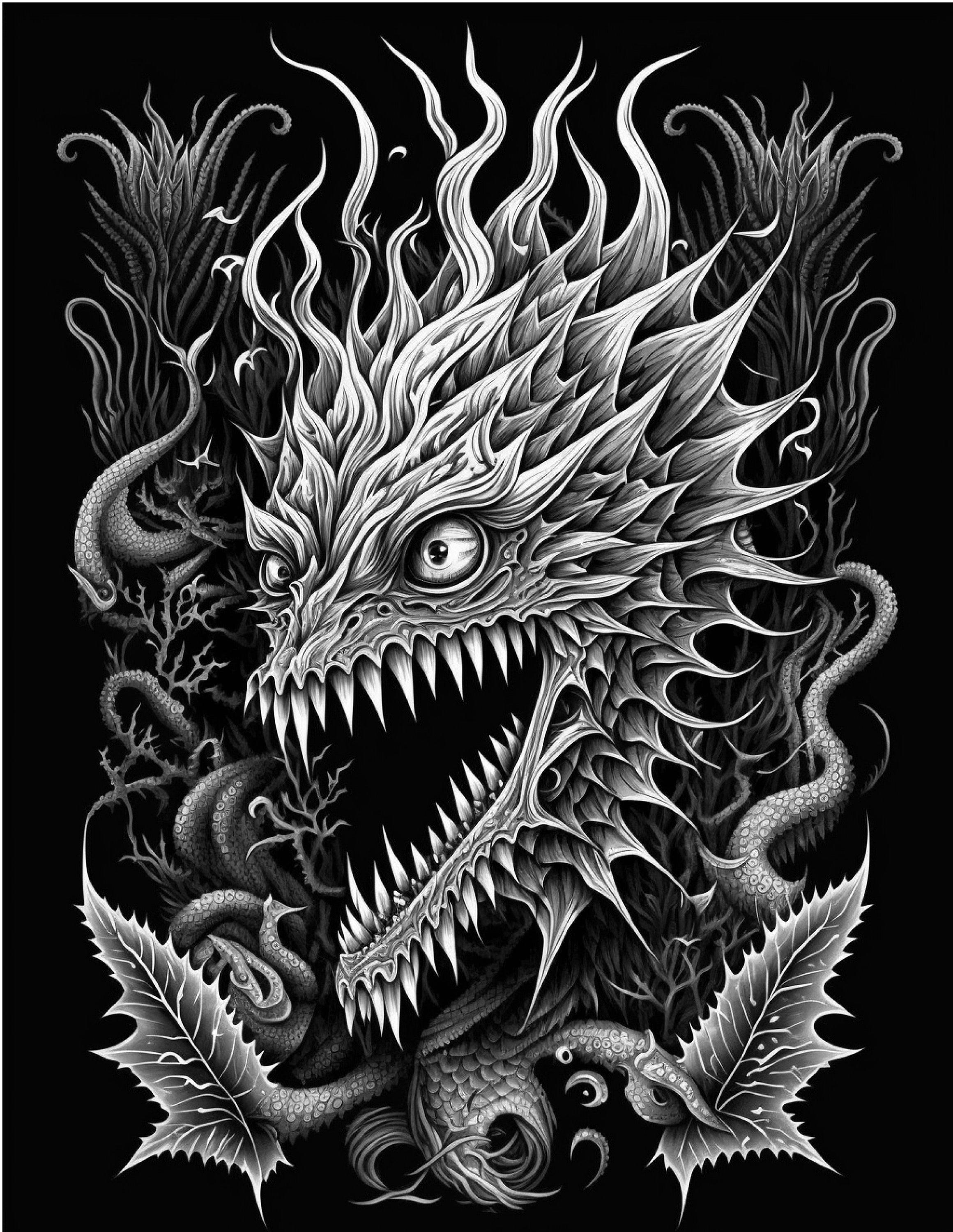 Dark Delights: A Gothic Coloring Book of 200 Oddities, Monsters ...