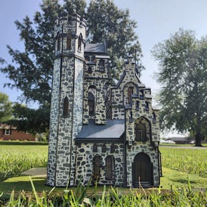 Laser Cut Gothic Castle Model SVG: 28mm Scale DIY Kit With Stonework ...