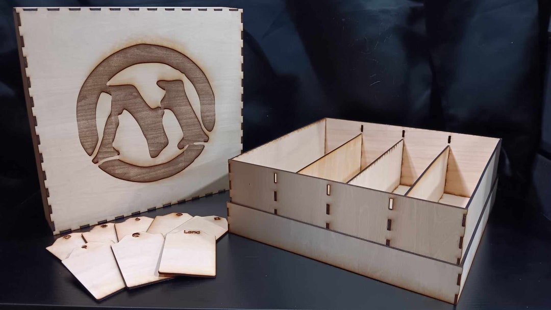 Laser Cut Trading Card Organizer Box: Customizable Pokemon/mtg SVG ...