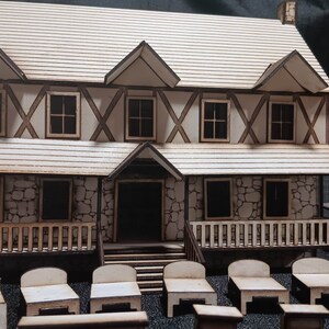 28mm Scale Inn/tavern and Stable Medieval Farm Laser Cut Miniatures for ...