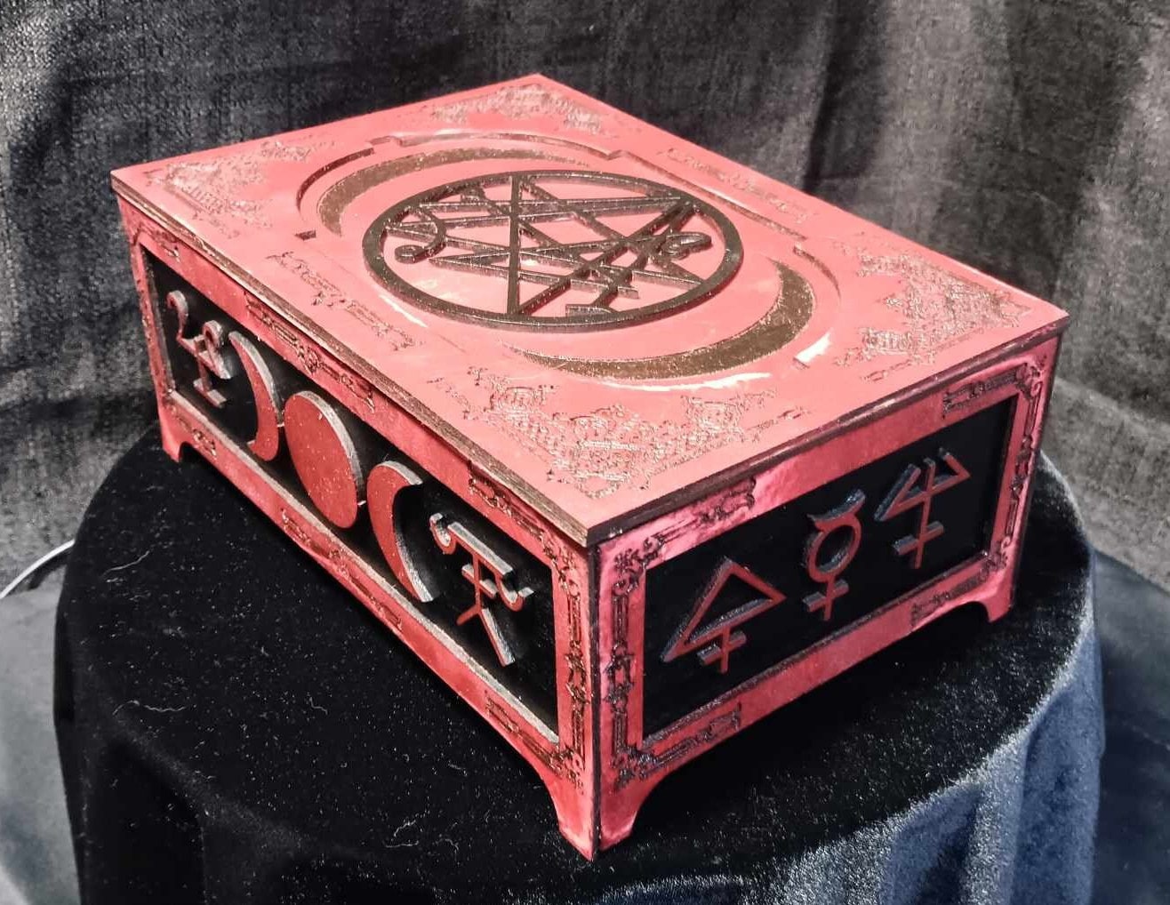 Necromancer Arcane Magic Puzzle Locked Stash Box Laser Cut Plans SVG ...
