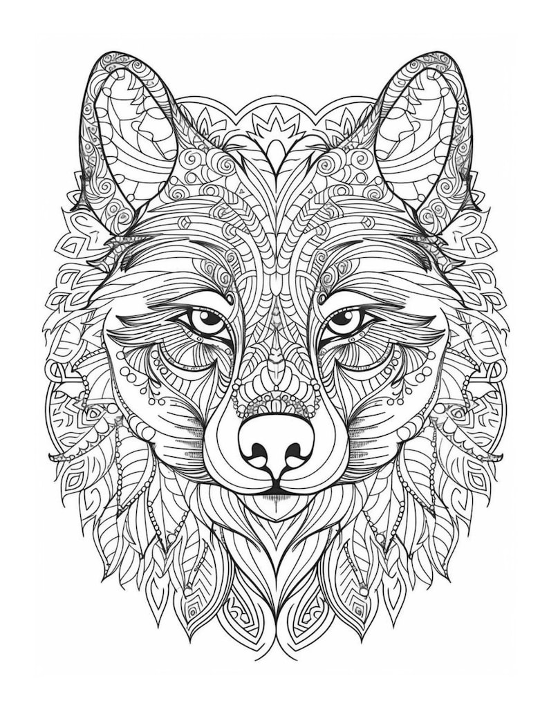 Mandala Menagerie Adult Coloring Book: 200 Animal Mandalas Digital ...