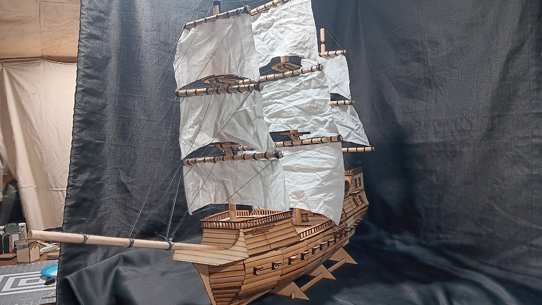 28 Mm Scale Sailing Ship Laser Cut Miniature Model Plans for Tabletop ...
