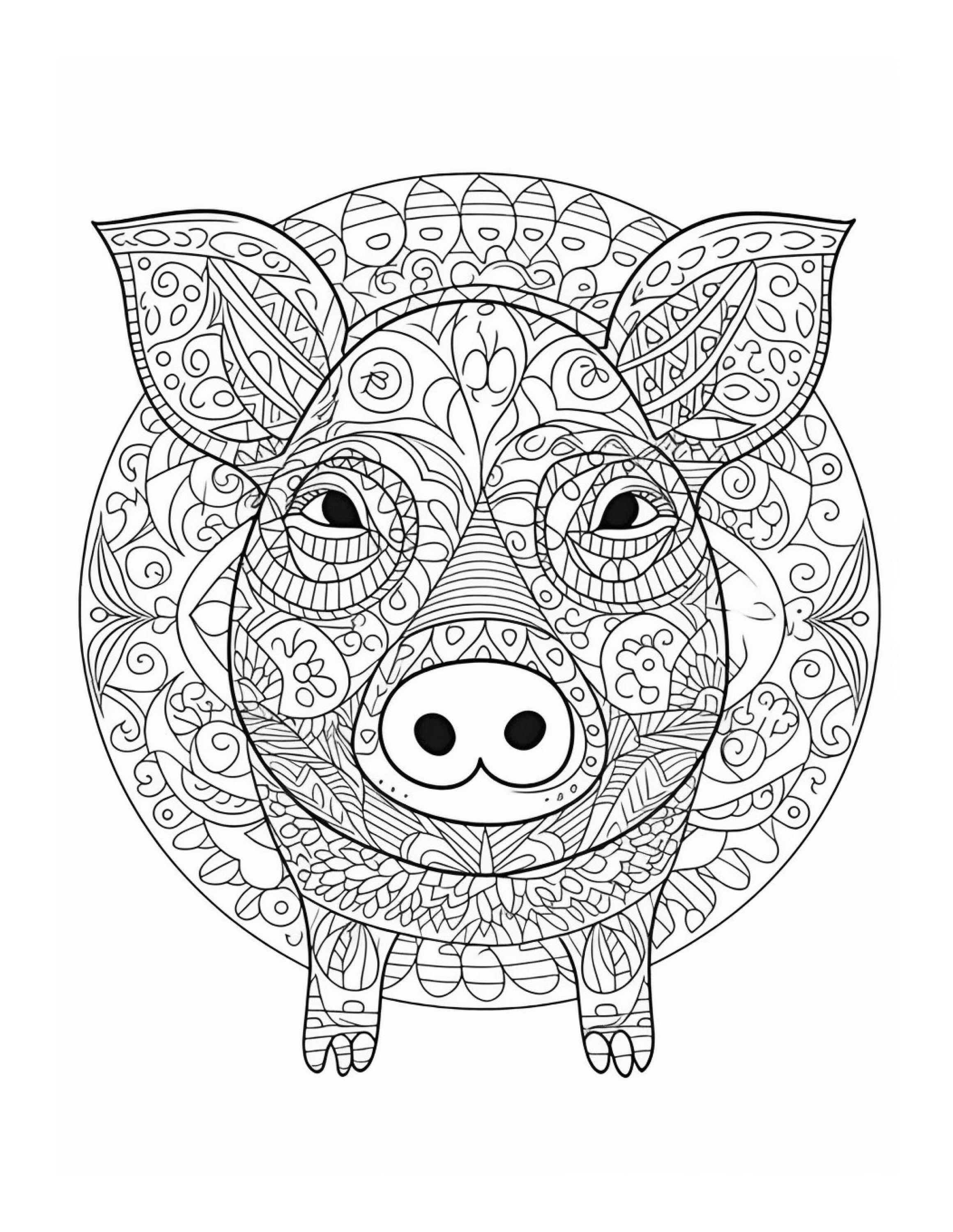 Mandala Menagerie Adult Coloring Book: 200 Animal Mandalas Digital ...