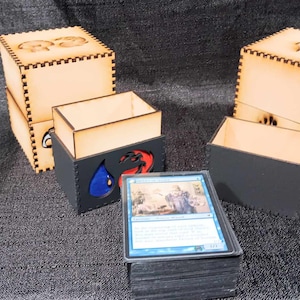 Customizable Laser-cut Trading Card Deck Boxes for 100 and 60 Cards ...