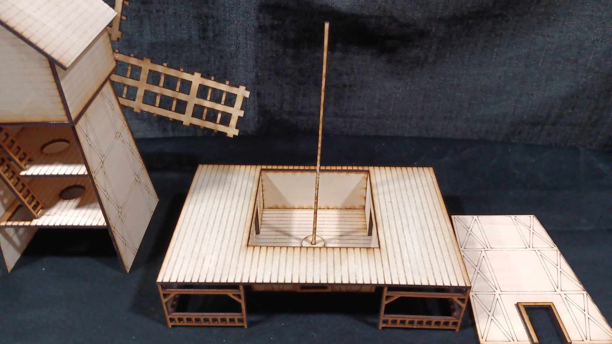 28mm Medieval Farm Miniatures: Laser Cut Barn, Windmill, Wheel (SVG ...