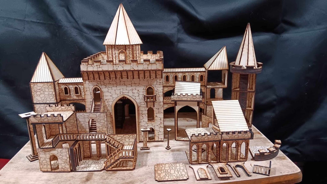 The Ultimate 28mm Scale Castle Modular Kit Laser Cut Miniature for D&D ...