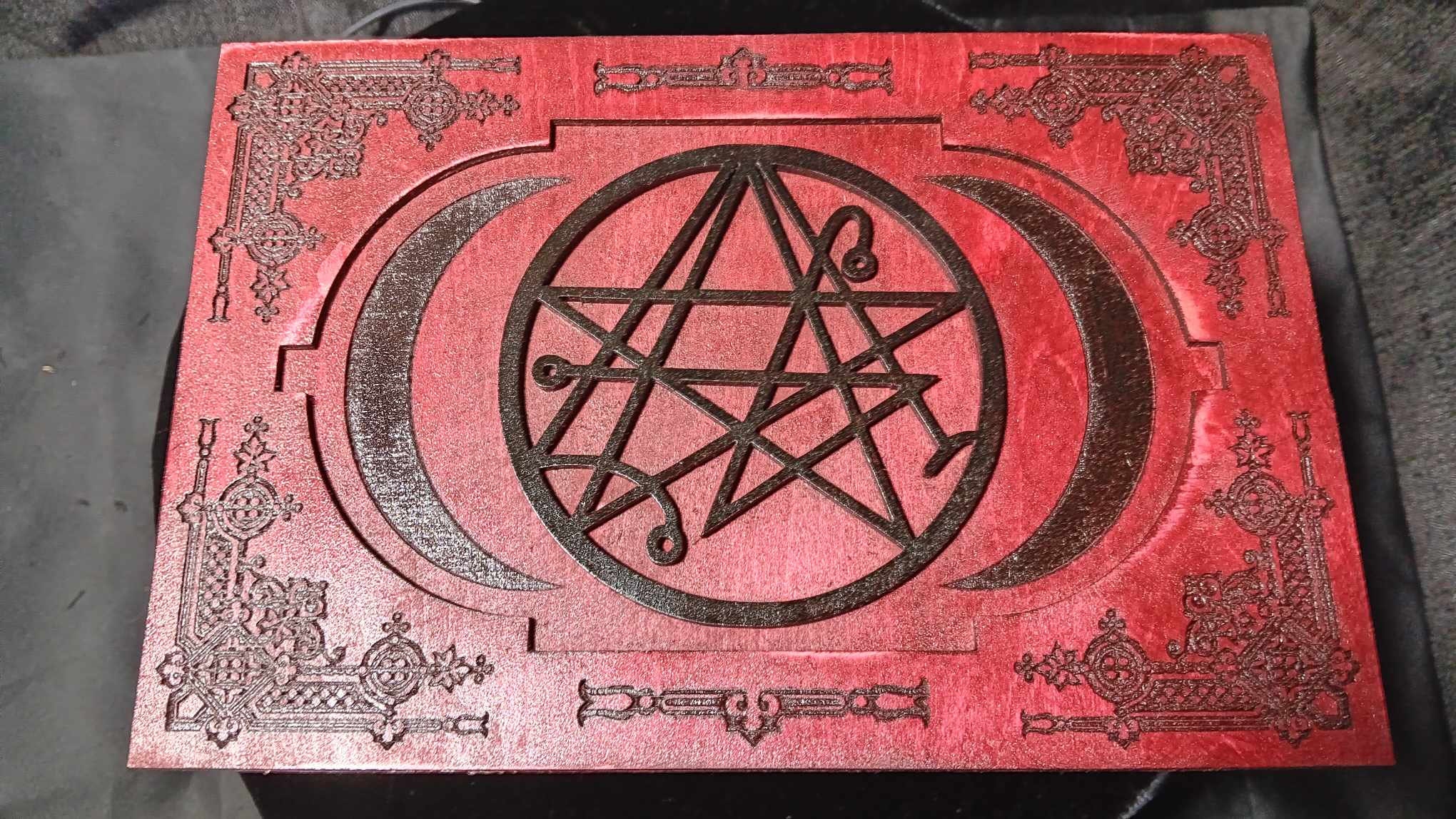 Necromancer Arcane Magic Puzzle Locked Stash Box Laser Cut Plans SVG ...