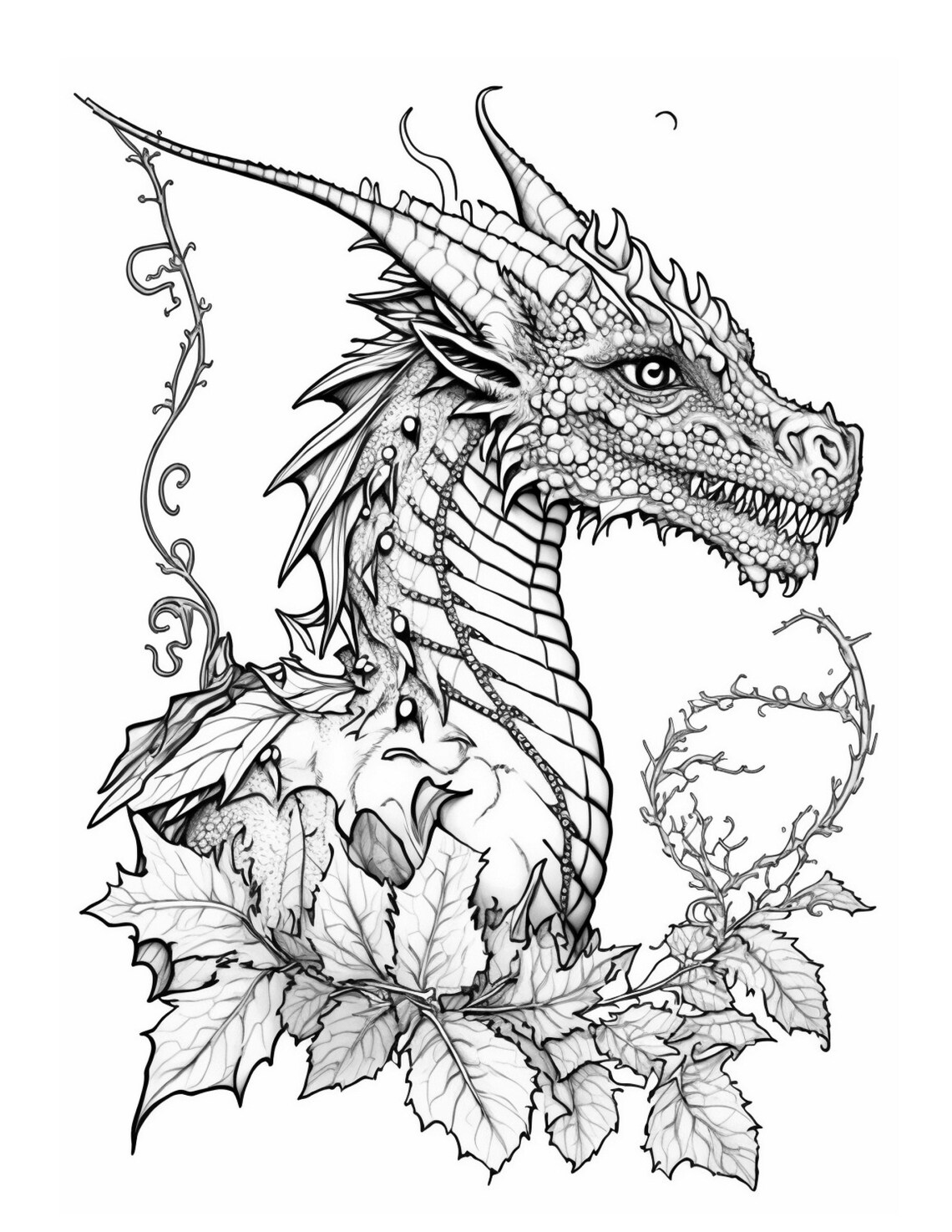 Dragon Coloring Book: 100 Fun and Exciting Fire-breathing Digital ...