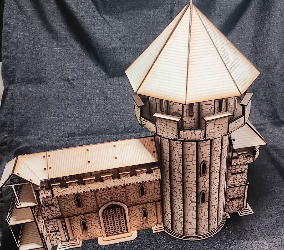 28mm Modular Castle Wall, Laser Cut Miniature, D&D Terrain (digital ...