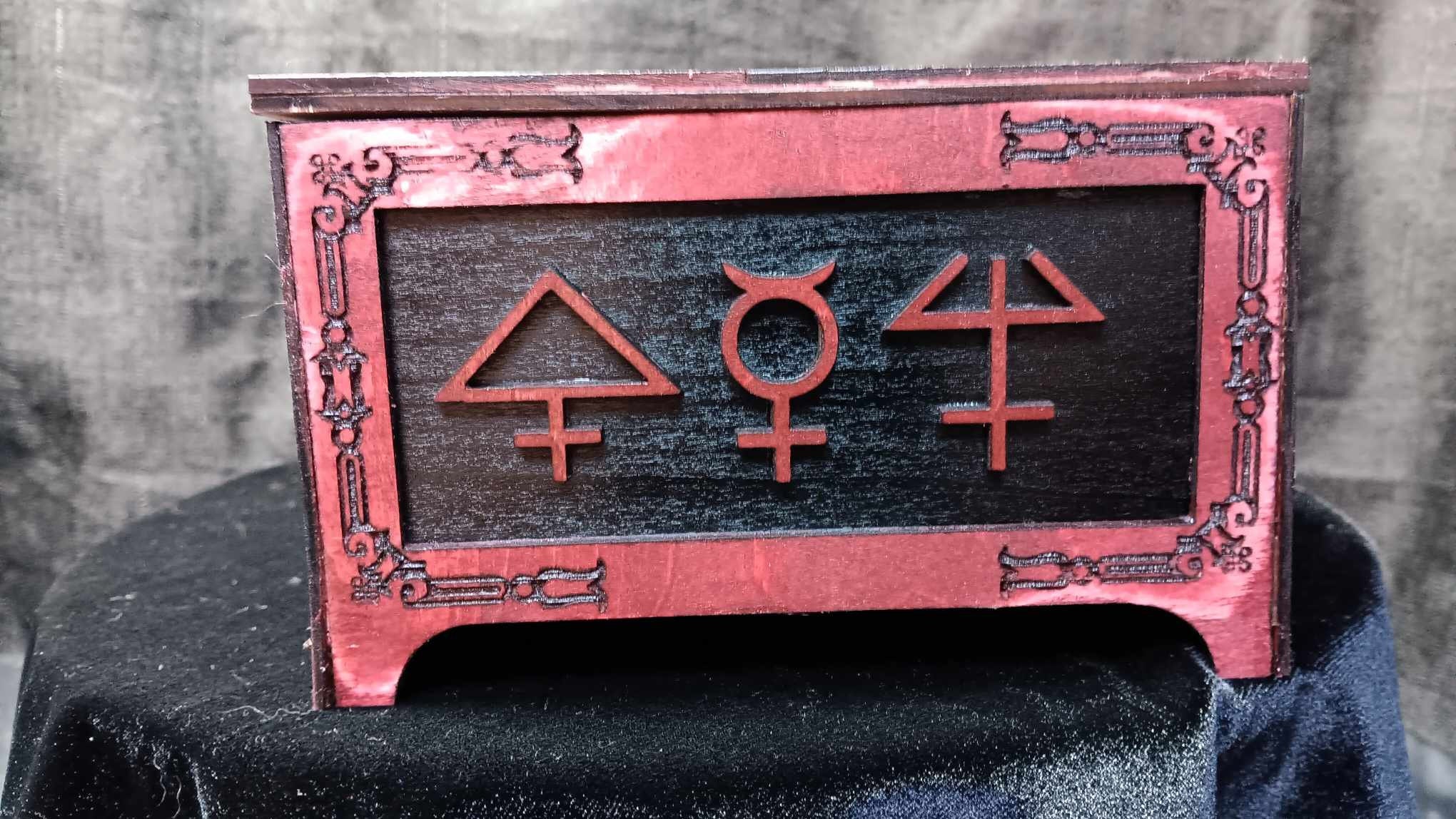 Necromancer Arcane Magic Puzzle Locked Stash Box Laser Cut Plans SVG ...