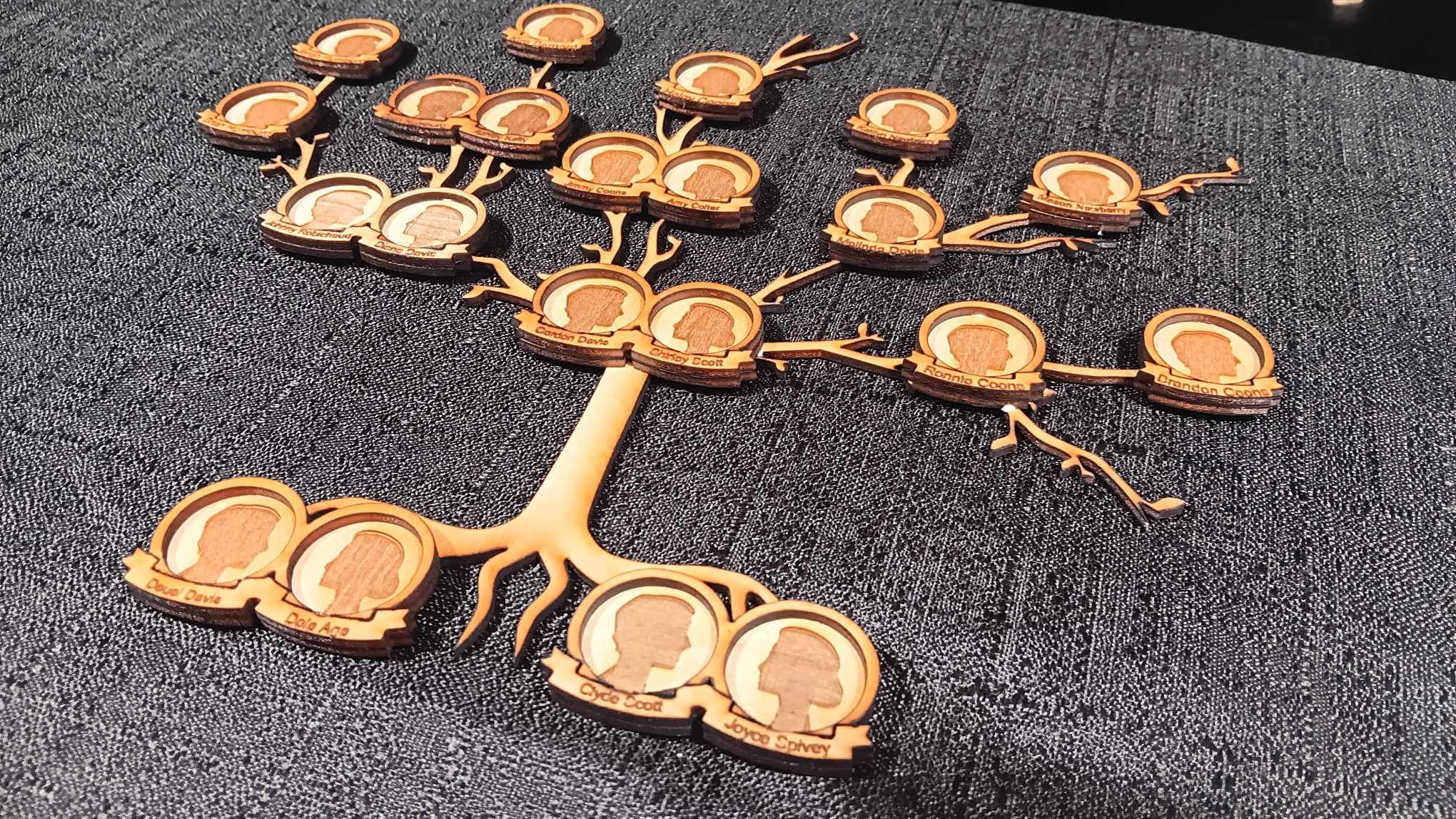 Customizable Laser Cut Family Tree SVG Digital Download Personalized ...