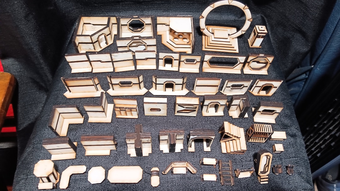 Sci-fi Modular Laser Cut Miniatures: 28mm Tabletop Terrain (digital ...