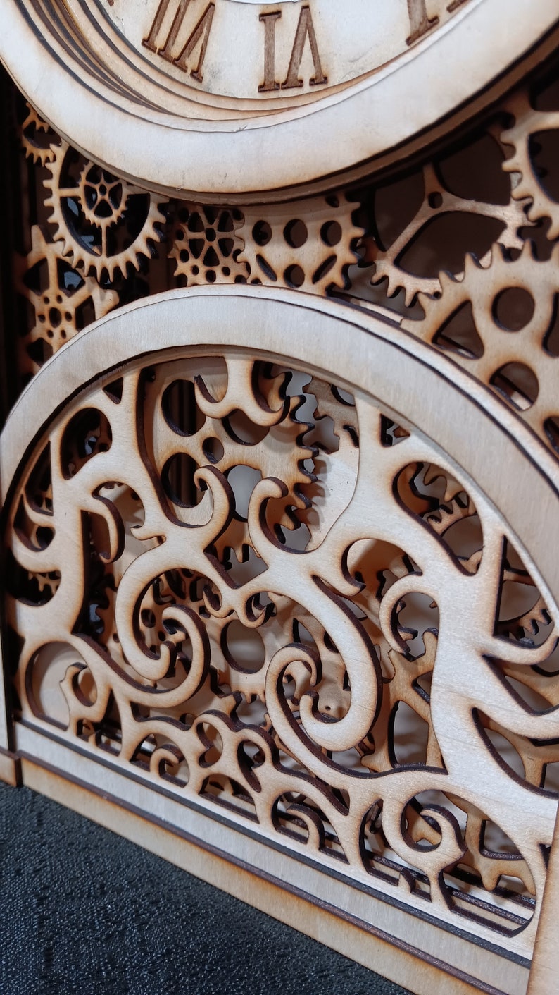 Gothic Steampunk Mantle Clock Laser Cut Plans (digital Download) - Etsy