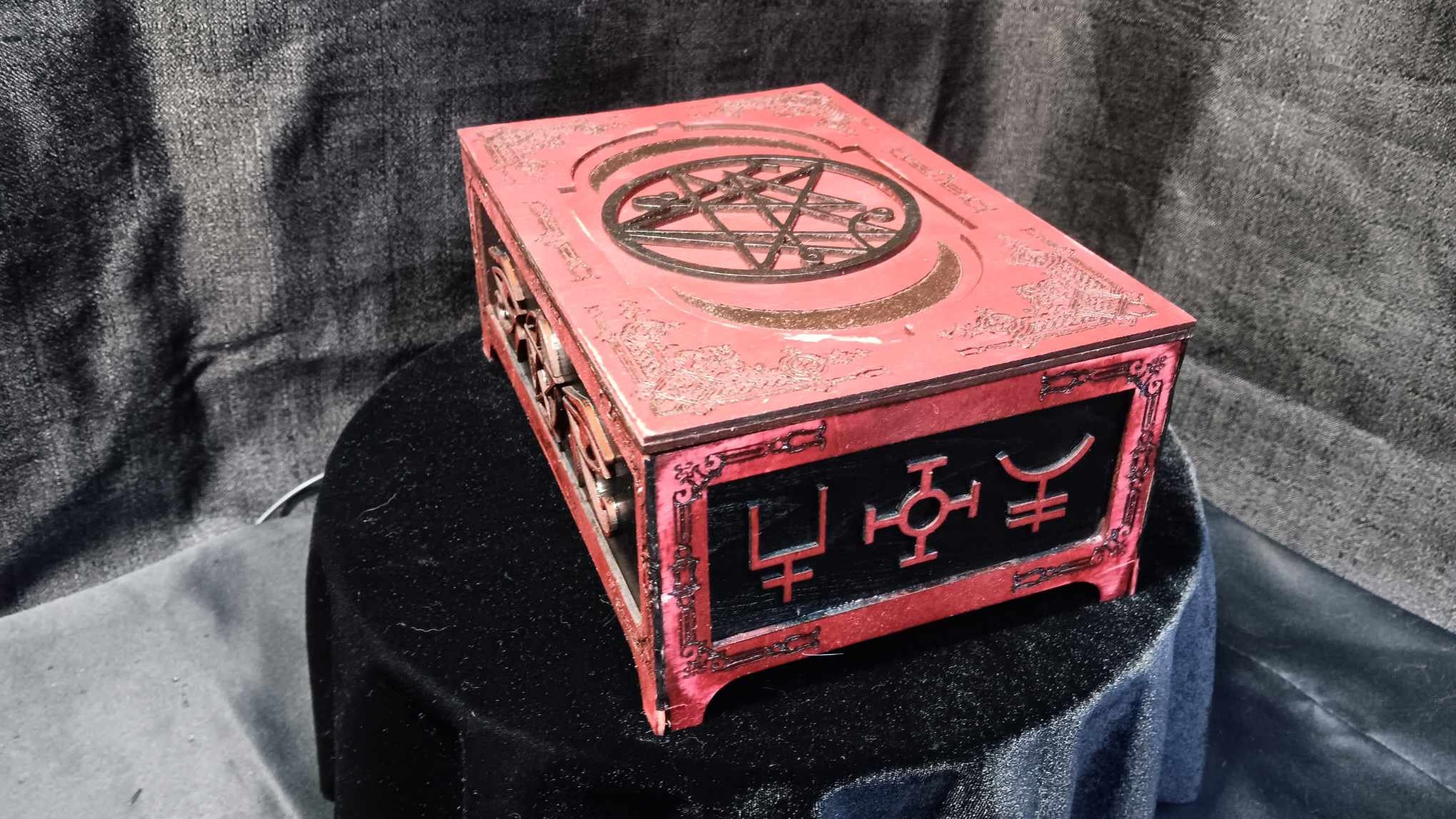 Necromancer Arcane Magic Puzzle Locked Stash Box Laser Cut Plans SVG ...