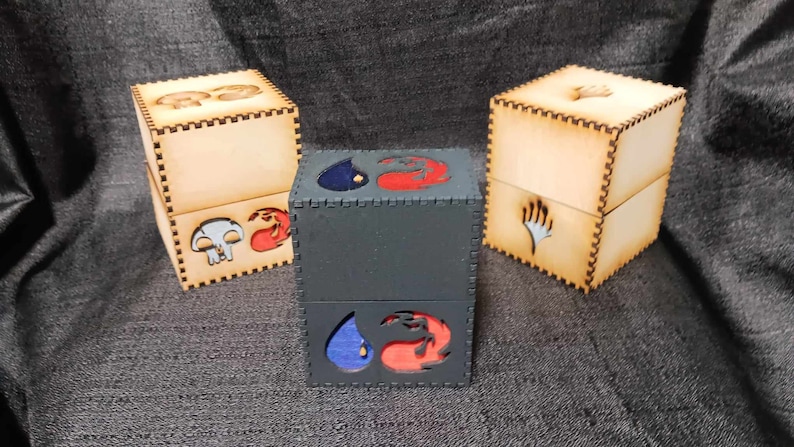 Customizable Laser-cut Trading Card Deck Boxes for 100 and 60 Cards ...