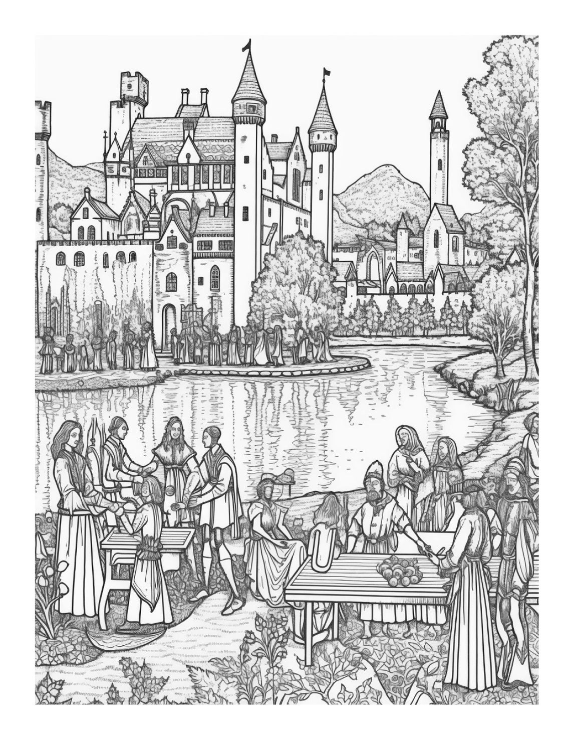 Renaissance Adult Coloring Book: 200 Renaissance Inspired Digital ...