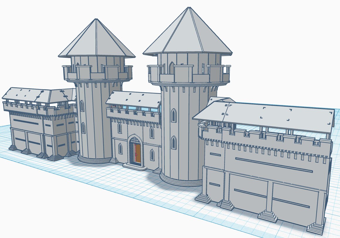 28mm Modular Castle Wall, Laser Cut Miniature, D&D Terrain (digital ...