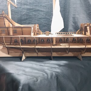 Sailing Ship Laser Cut Model Plans, 28mm Scale Galleon (digital ...