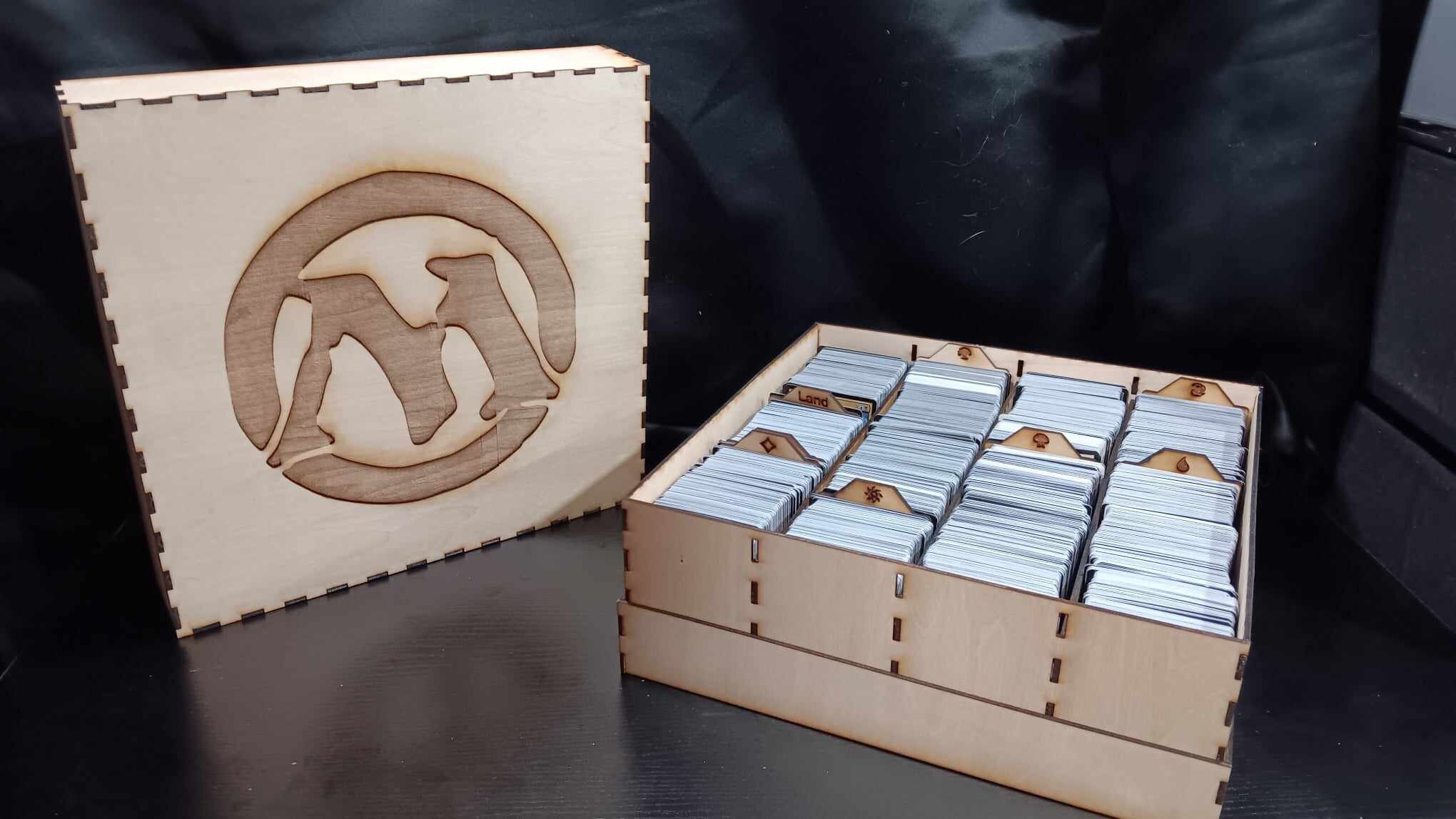 Laser Cut Trading Card Organizer Box: Customizable Pokemon/mtg SVG ...