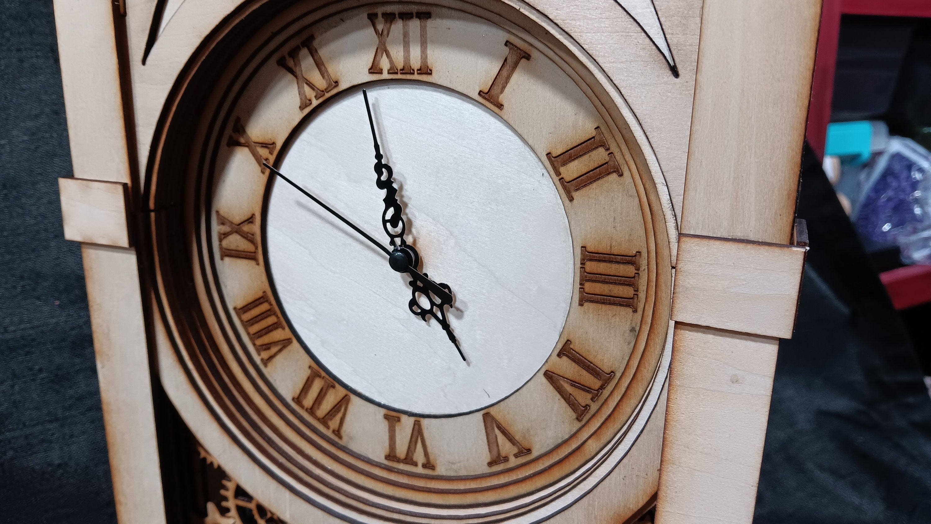 Gothic Steampunk Mantle Clock Laser Cut Plans for 12x12 Inch Wood ...