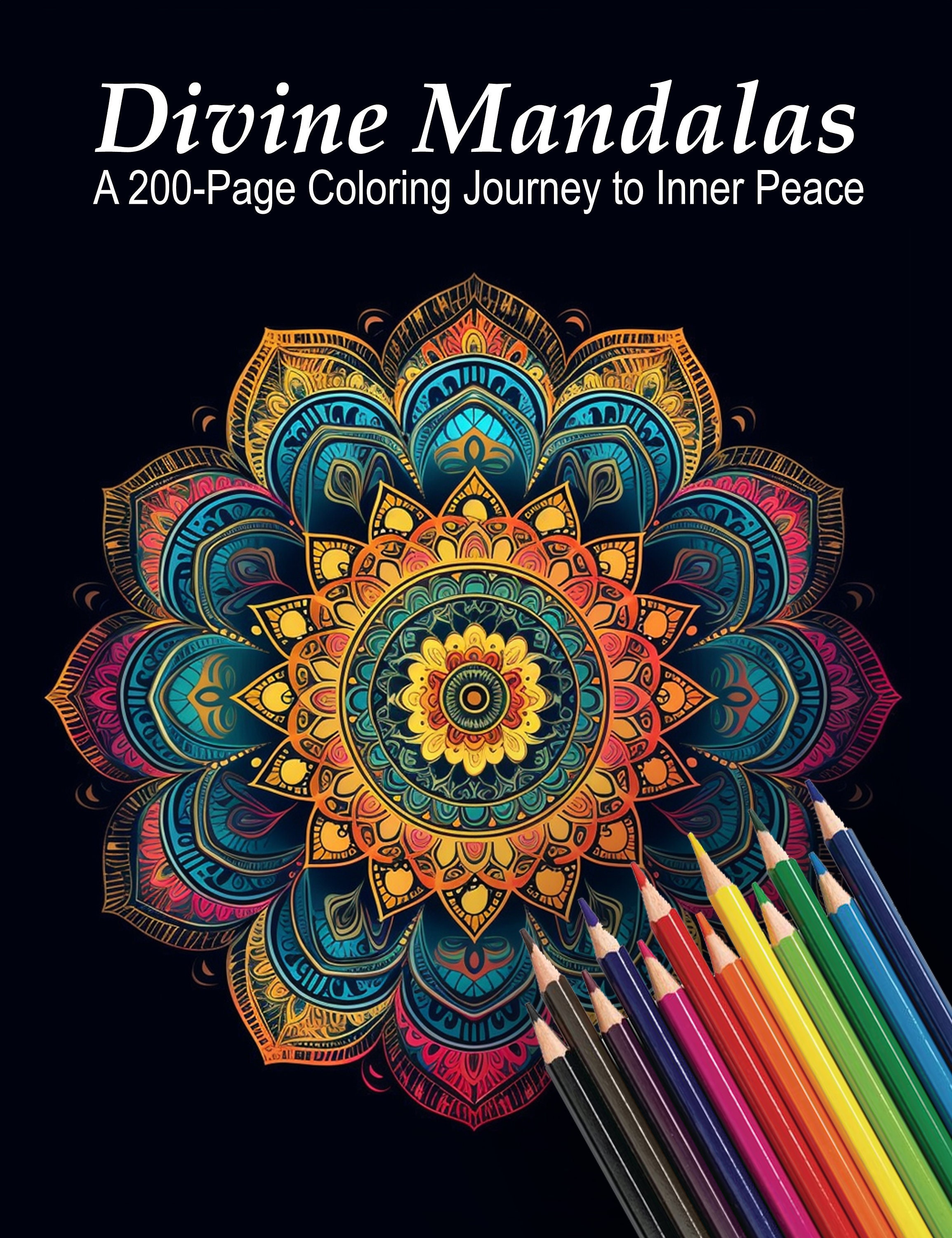 Divine Mandalas: A 200-page Coloring Journey to Inner Peace - Etsy