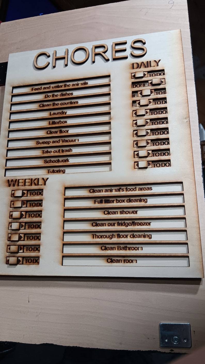 Customizable Chore List SVG Digital Download for Kids and Adults ...