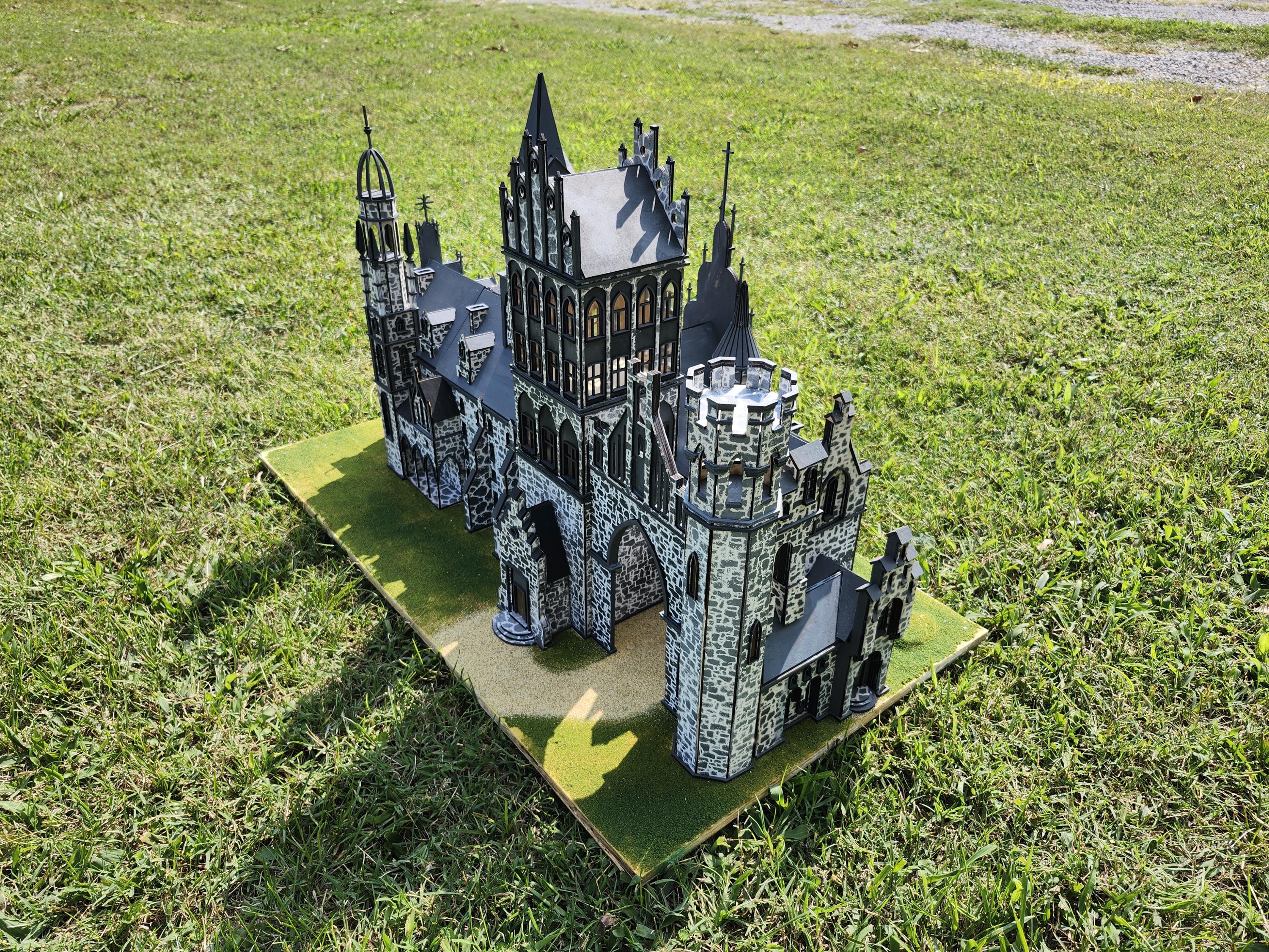 Laser Cut Gothic Castle Model SVG: 28mm Scale DIY Kit With Stonework ...