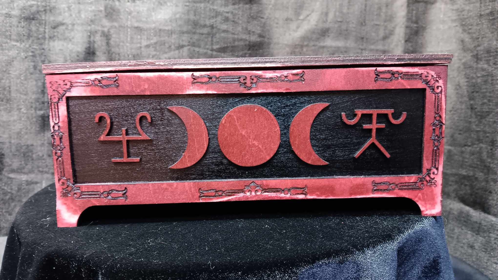 Necromancer Arcane Magic Puzzle Locked Stash Box Laser Cut Plans SVG ...