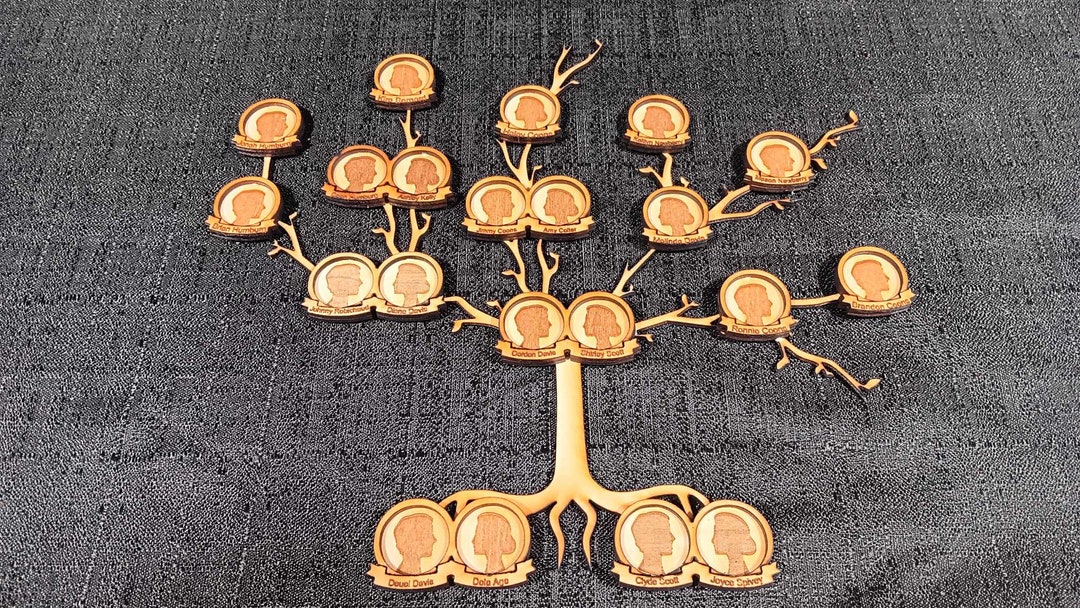 Customizable Laser Cut Family Tree SVG Digital Download | Personalized ...