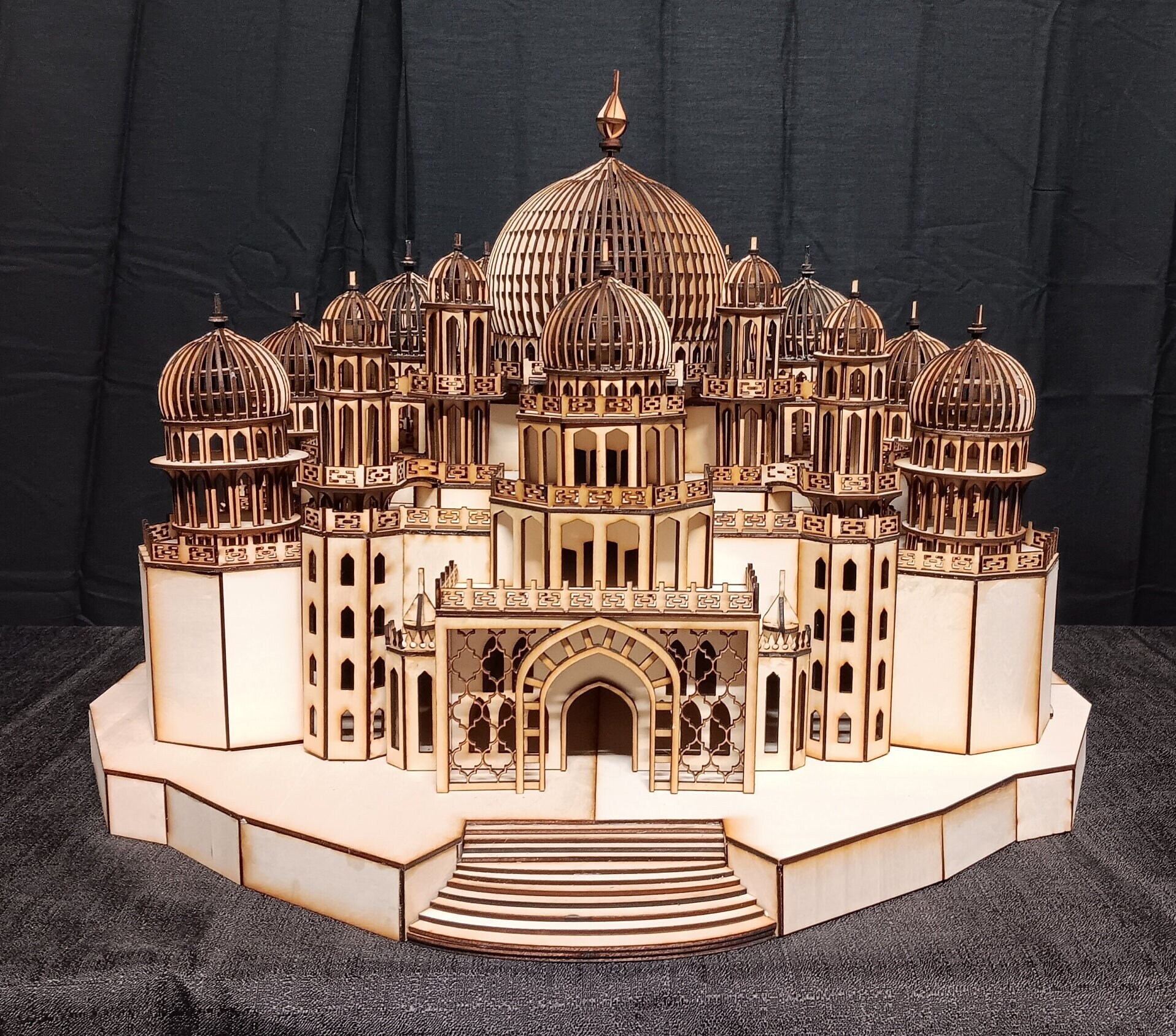 Intricate Islamic Temple Laser Cut Model Plans: Grand Architecture (SVG ...