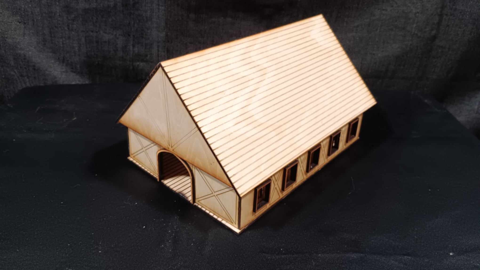 28mm Medieval Farm Miniatures: Laser Cut Barn, Windmill, Wheel (SVG ...