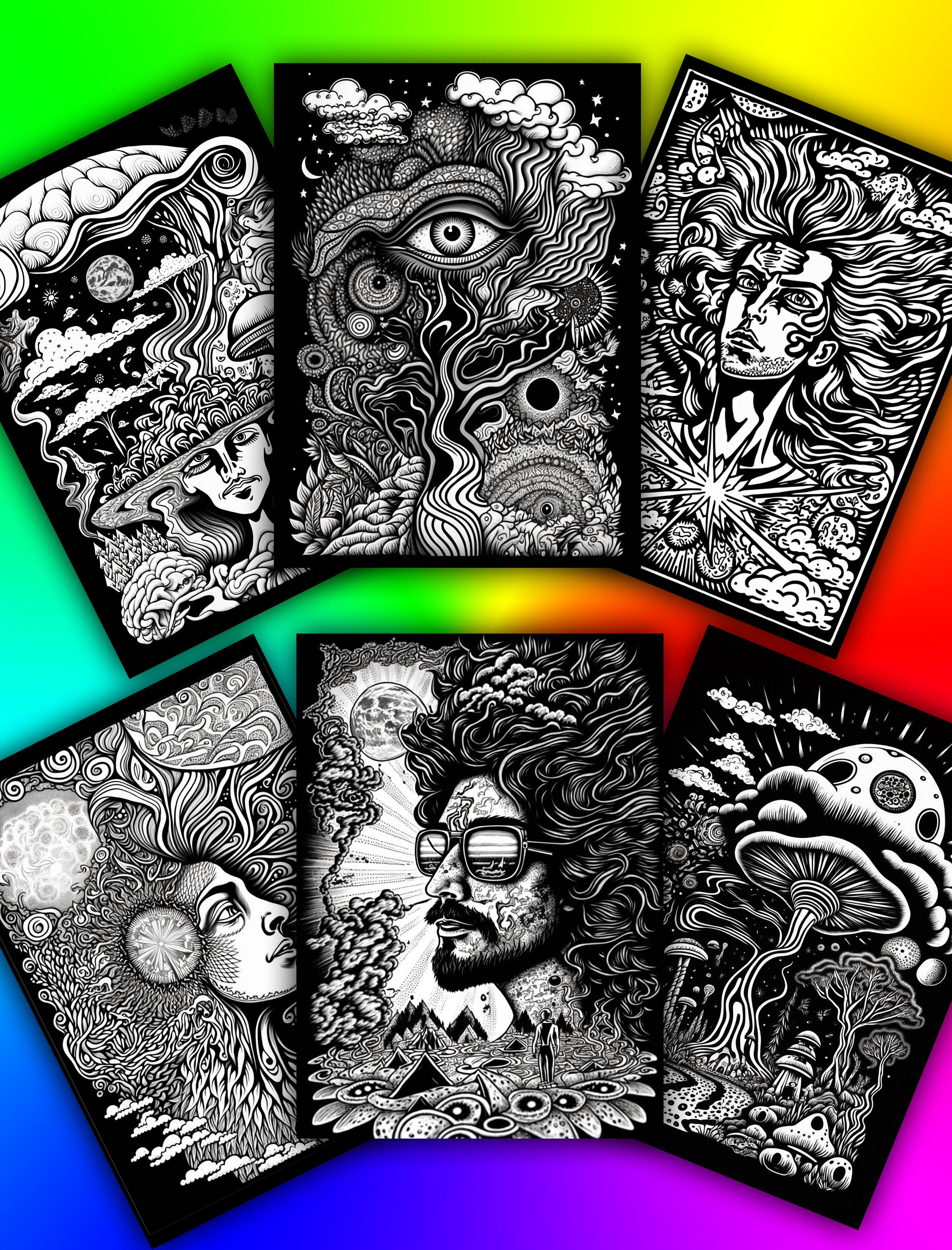 Psychedelic Odyssey Coloring Book: A Book With 200 Mind Bending Pages ...