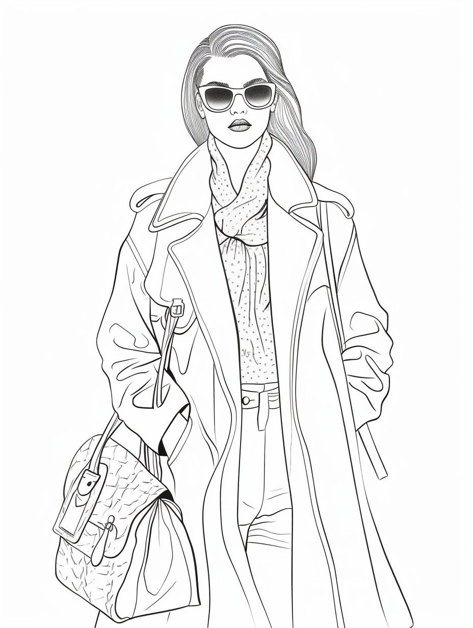 Fashion Frenzy: 200 Coloring Pages of Trendy Styles Book Digital ...