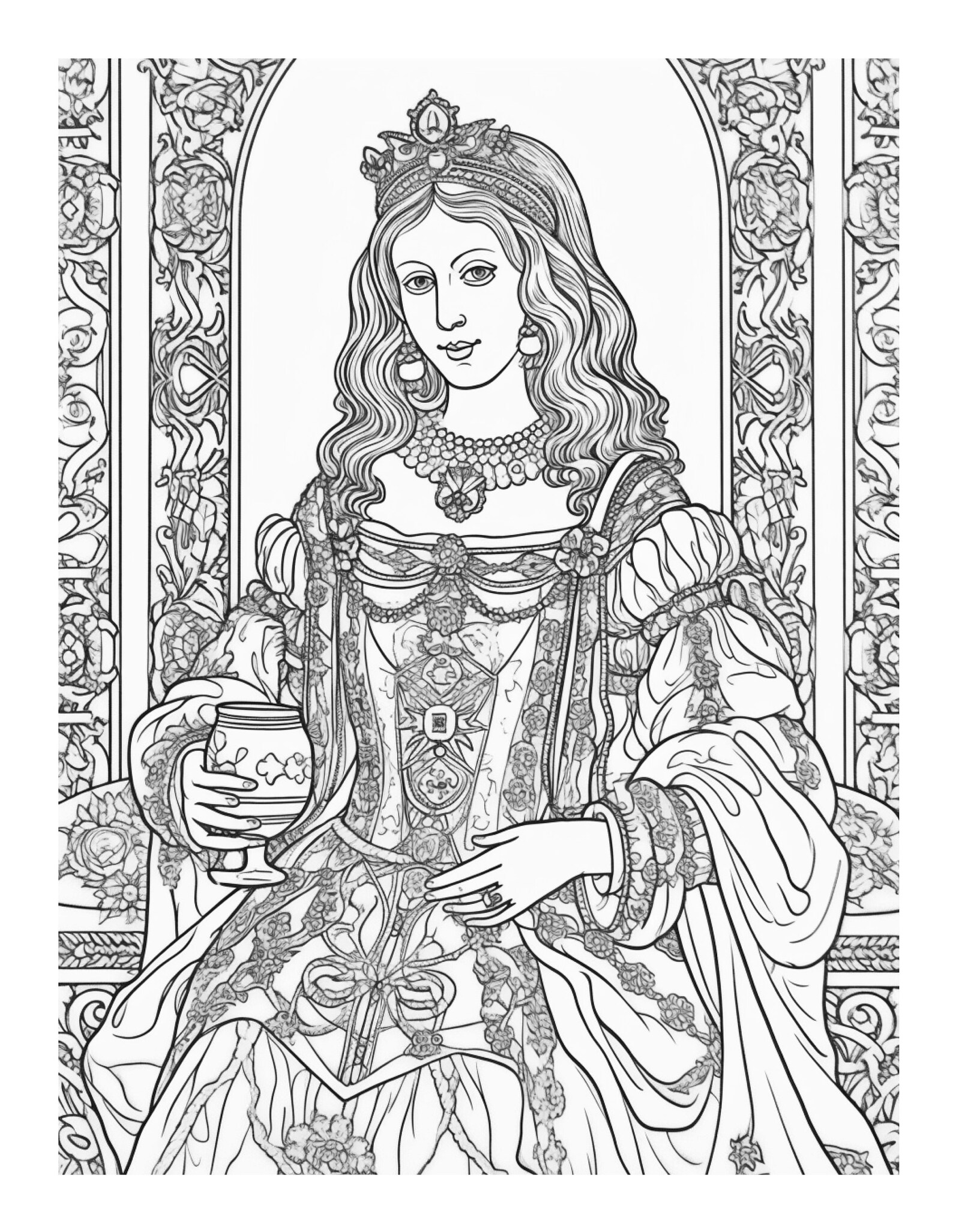 Renaissance Adult Coloring Book: 200 Renaissance Inspired Digital ...