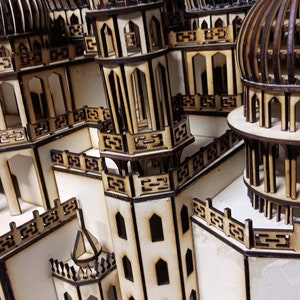 Intricate Islamic Temple Laser Cut Model Plans: Grand Architecture (SVG ...