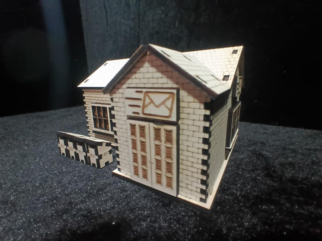 1:72 Scale Post Office Laser Cut File | SVG for 3mm Wood | 46-piece ...
