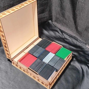 Laser Cut Card Deck Gaming Box, Customizable SVG DXF AI LBRN2 (digital ...