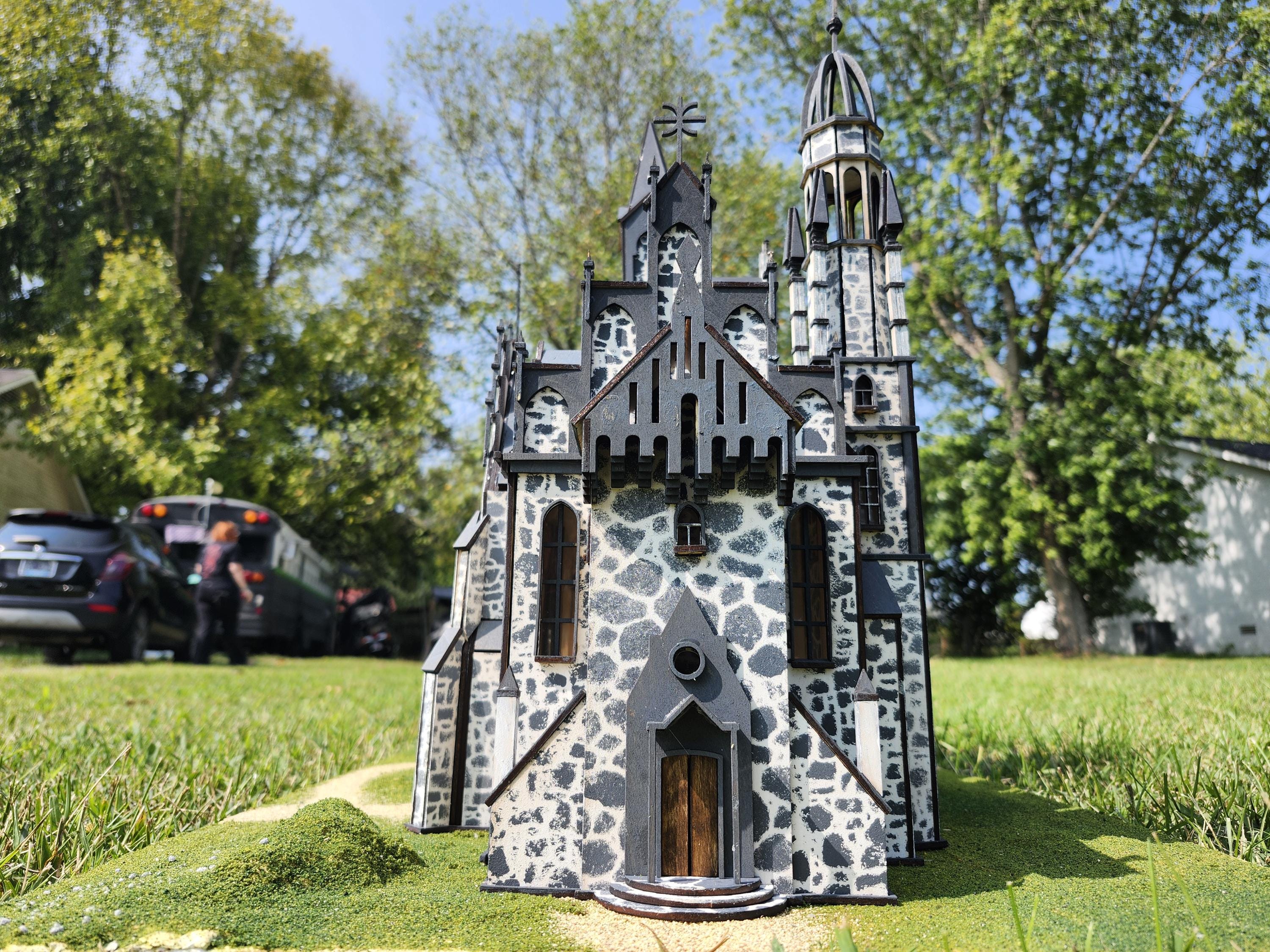 Laser Cut Gothic Castle Model SVG: 28mm Scale DIY Kit With Stonework ...