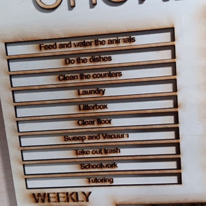 Customizable Chore List SVG Digital Download for Kids and Adults ...