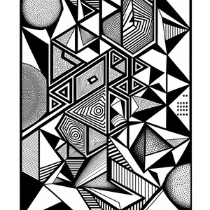Abstract Art Coloring Book: 200 Abstract Coloring Designs Digital ...