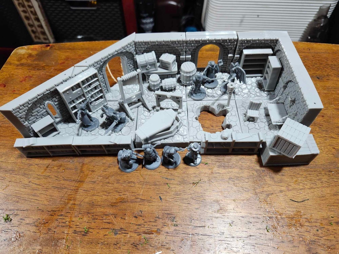 Modular Dungeon Kit: 50-piece 3D Print Tabletop Gaming (digital ...