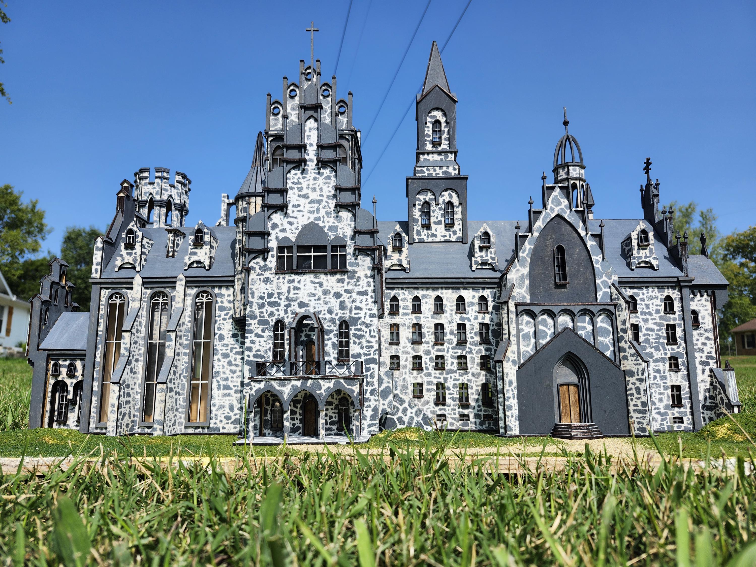 Laser Cut Gothic Castle Model SVG: 28mm Scale DIY Kit With Stonework ...