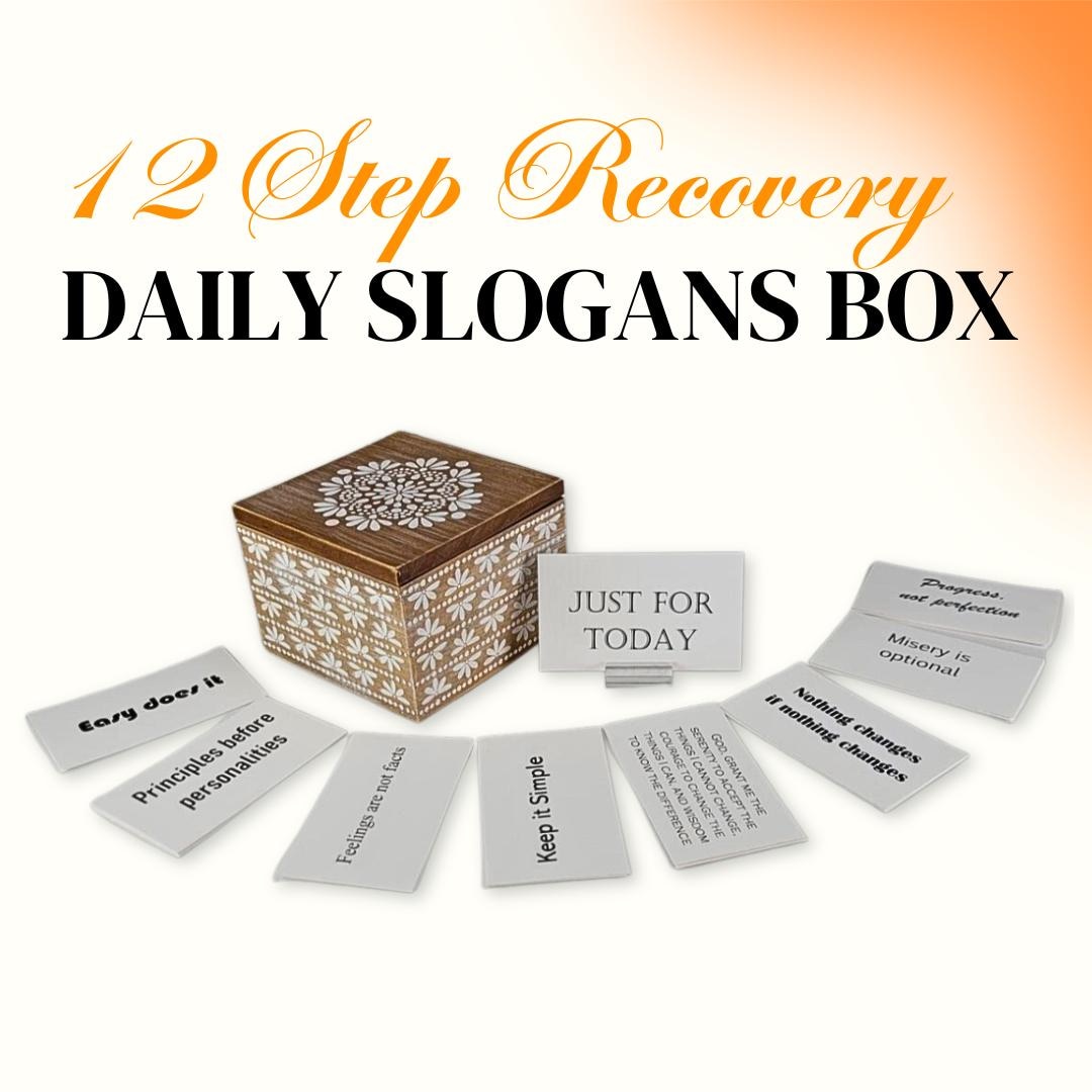 12-step Recovery Slogans Decorative Box for AA Alcoholics Anonymous NA ...