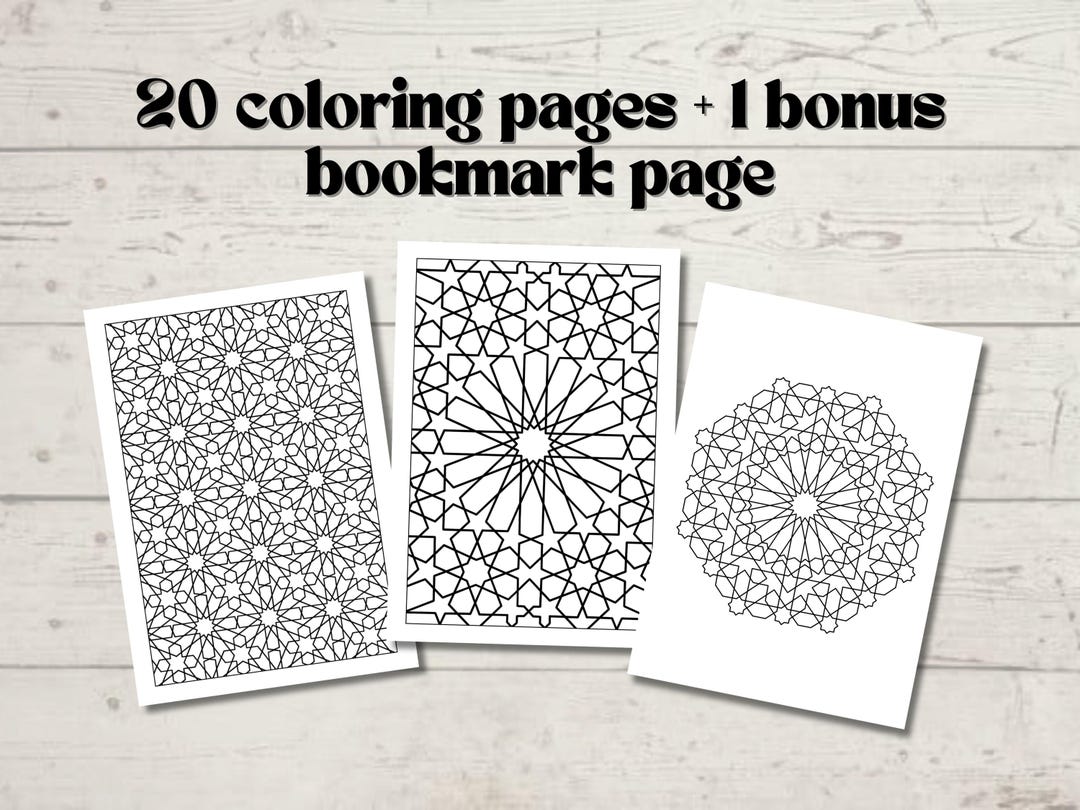 20 Printable Moroccan Geometry Coloring Pages Coloring Pages for ...